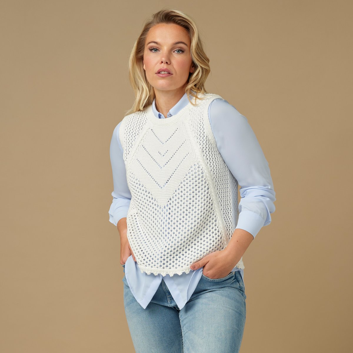 3320 Openwork fully fashion to - Strik - Bonde Boutique